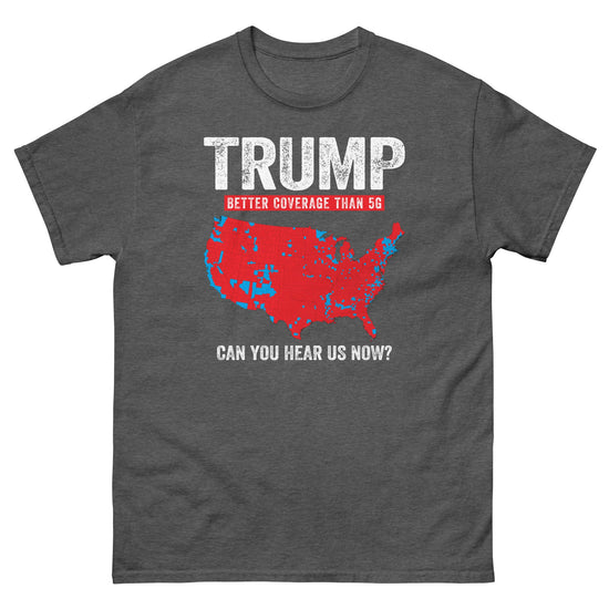 Trump “Better Coverage Than 5G” Red Map T-Shirt | Steel River Co.